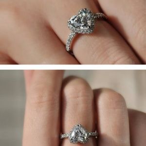 Jewelry | 525 Halo Heart Cz Fashion Ring 47 | Poshmark